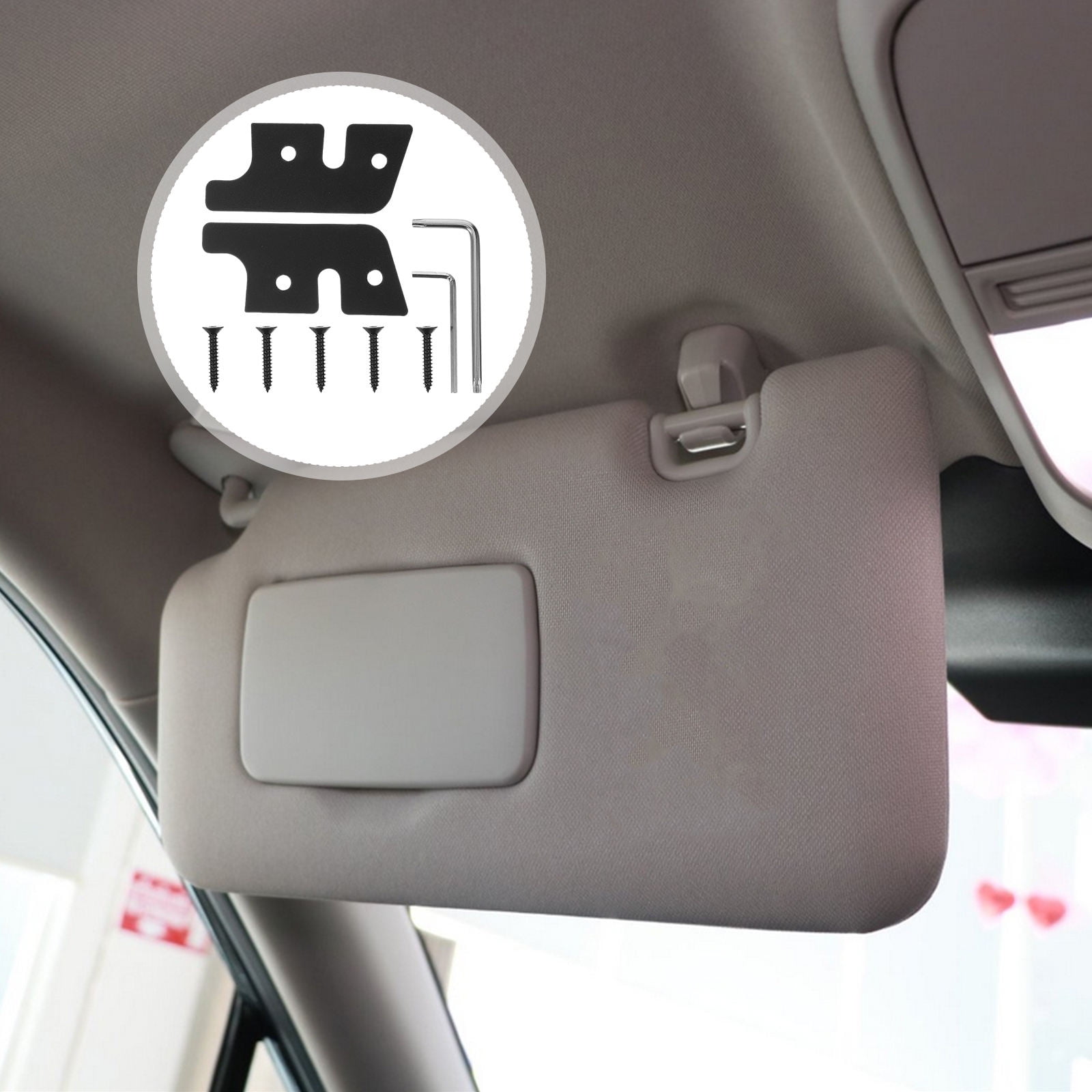 RUNROTOO Car Visor Clips 1 Set Black for Sun Protection and Angle ...