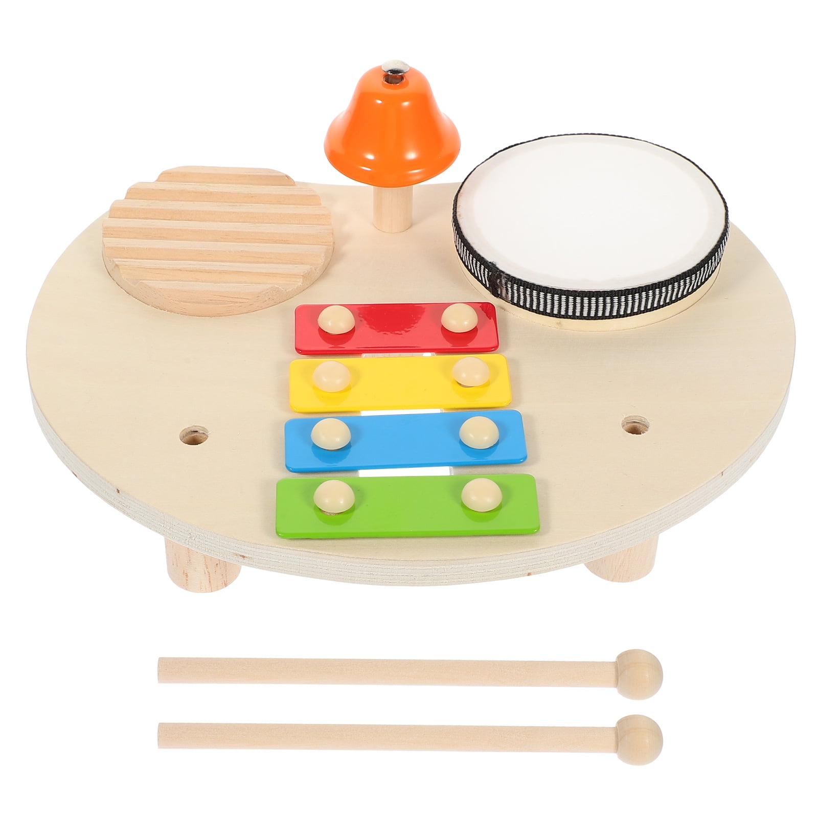 RUNROTOO Kids Drum Xylophone 1 Set Musical Instrument Toy with Square ...