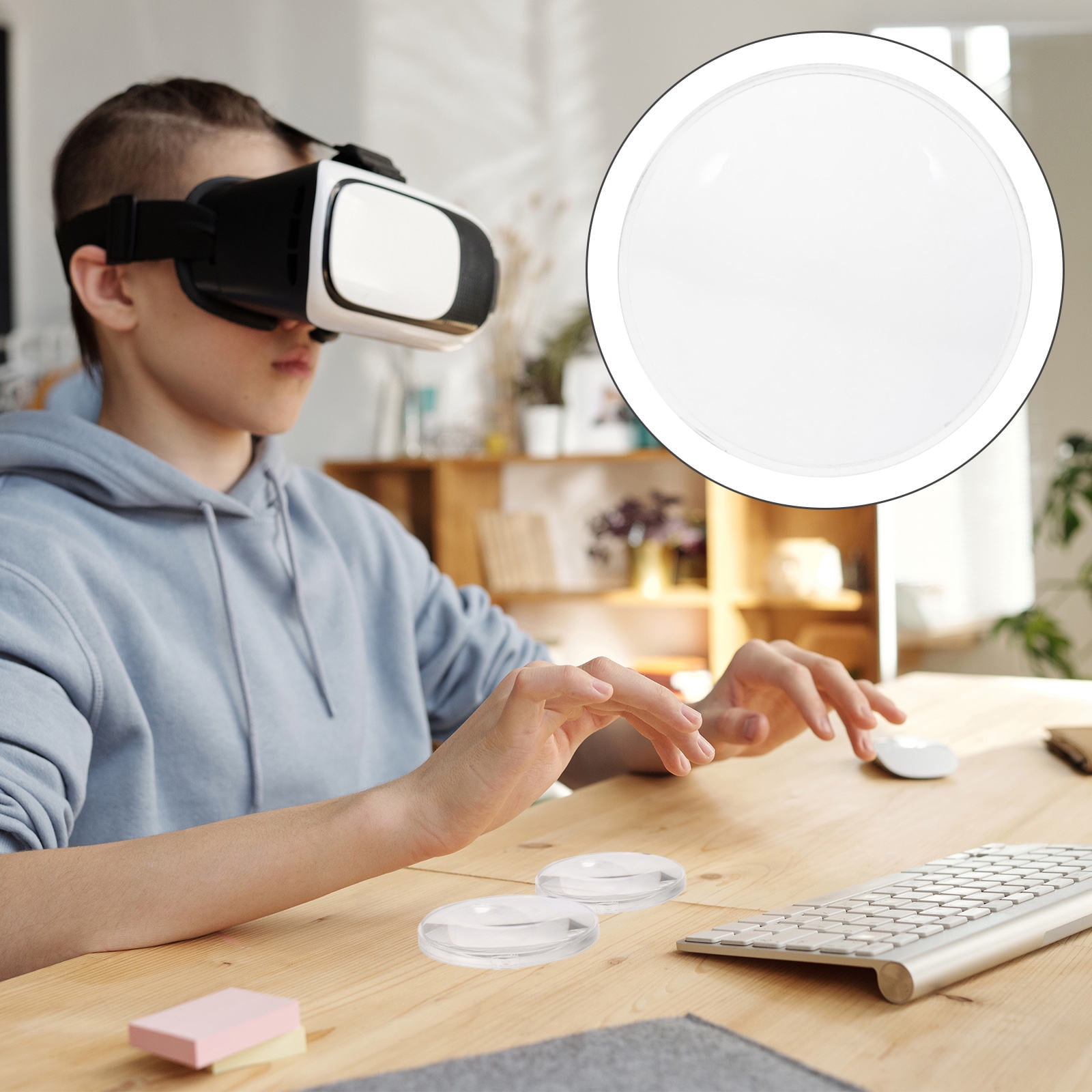 RUNROTOO Silver Acrylic Vr Headset Lens 10Pcs for Gaming and ...