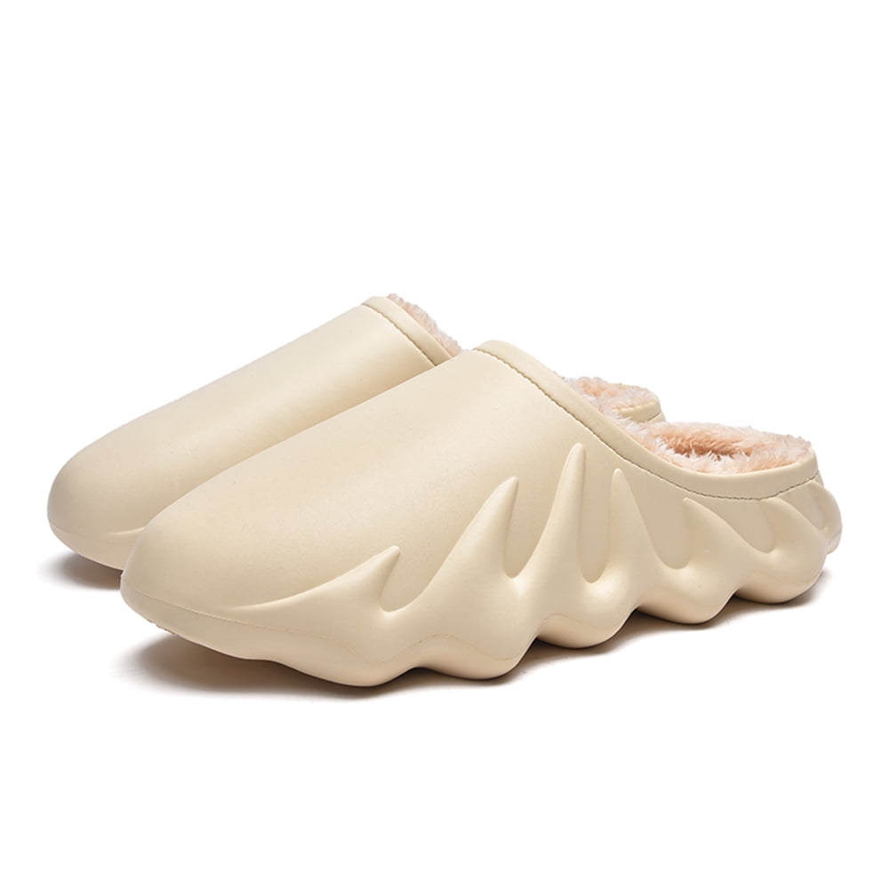 Runsoon Men Women Yezzy Slippers Winter Fur Lined House Shoes Plush