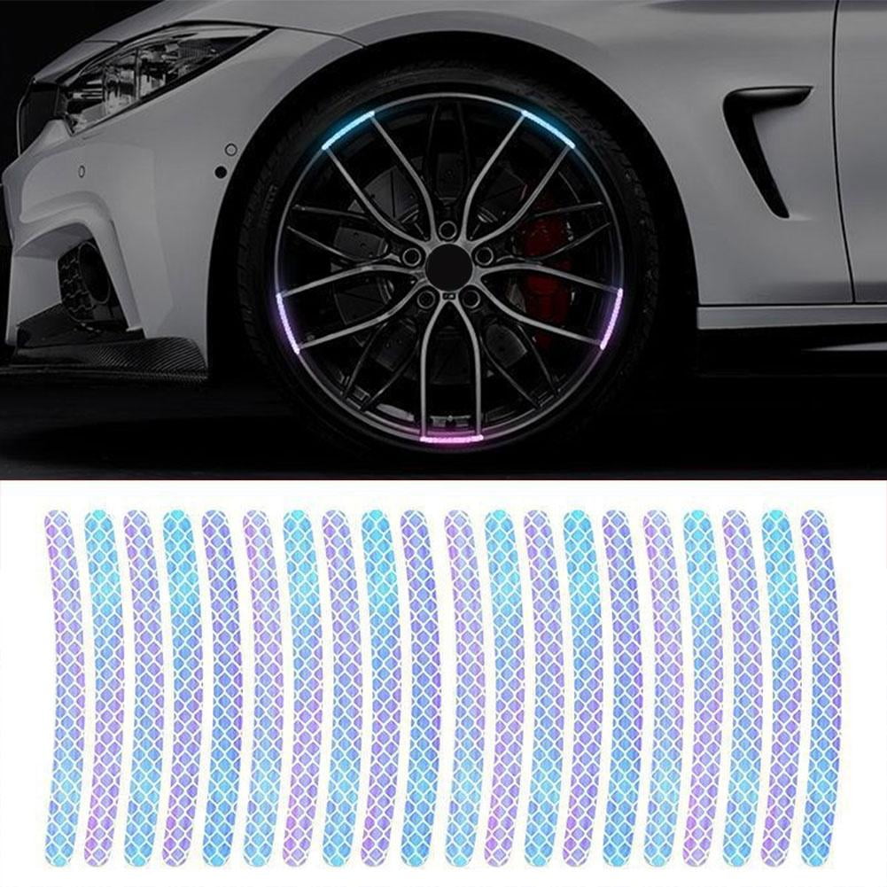 RUOYING 20pcs Reflective Stickers,Reflective Wheel Stripe Decal,Night ...