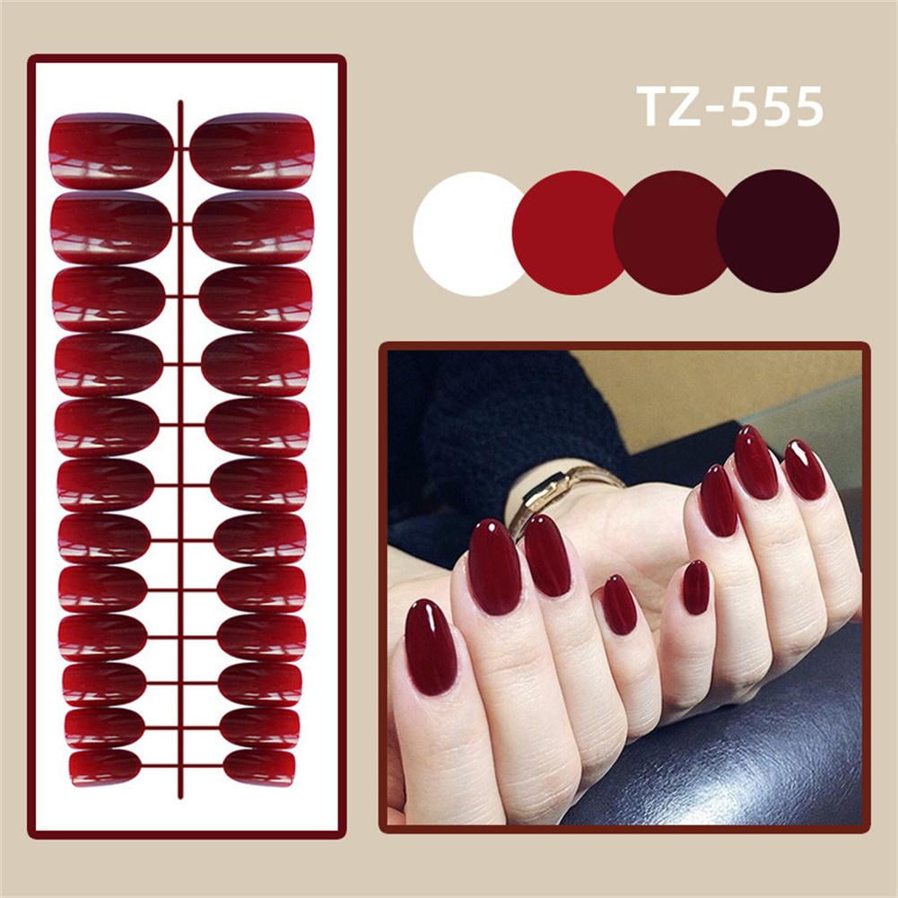 RUOYING 24pcs Fake Nails Ballerina Fake Nails Acrylic Nails Fake False ...