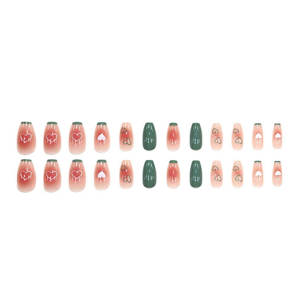 RUOYING 24pcs/set Fake Nail Acrylic Nails Japanese Designs Fake Nails ...