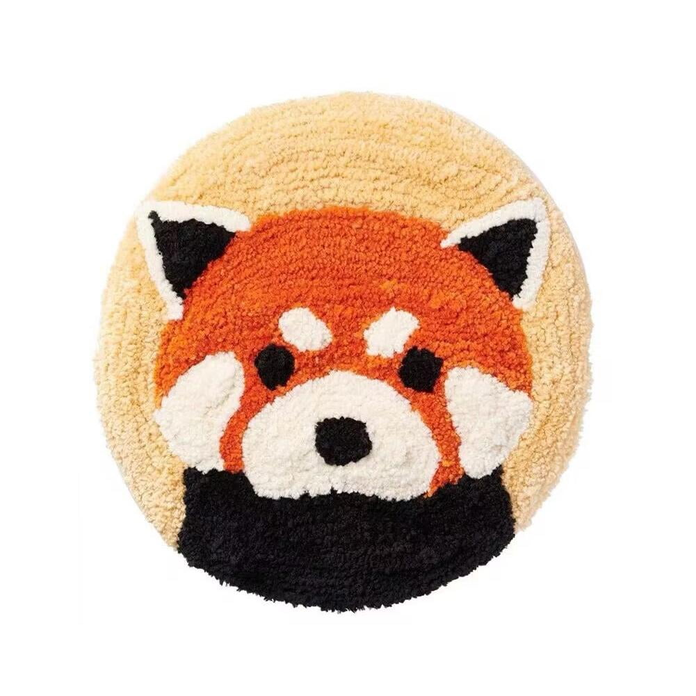 RUOYING Round Area Rugs Cute Red Panda Play Room Mat Cartoon Mat Floor ...