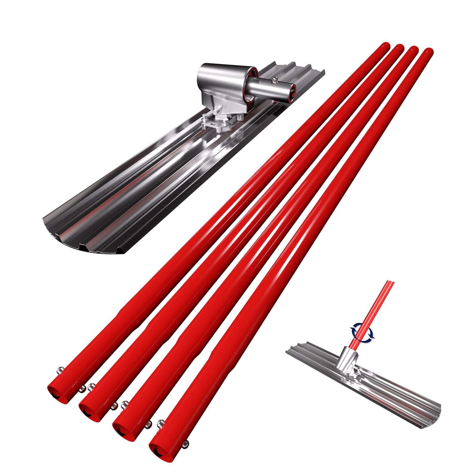 RUPERTOOL Aluminum Magnesium Alloy Concrete Float 48 x 8 inch, Round ...