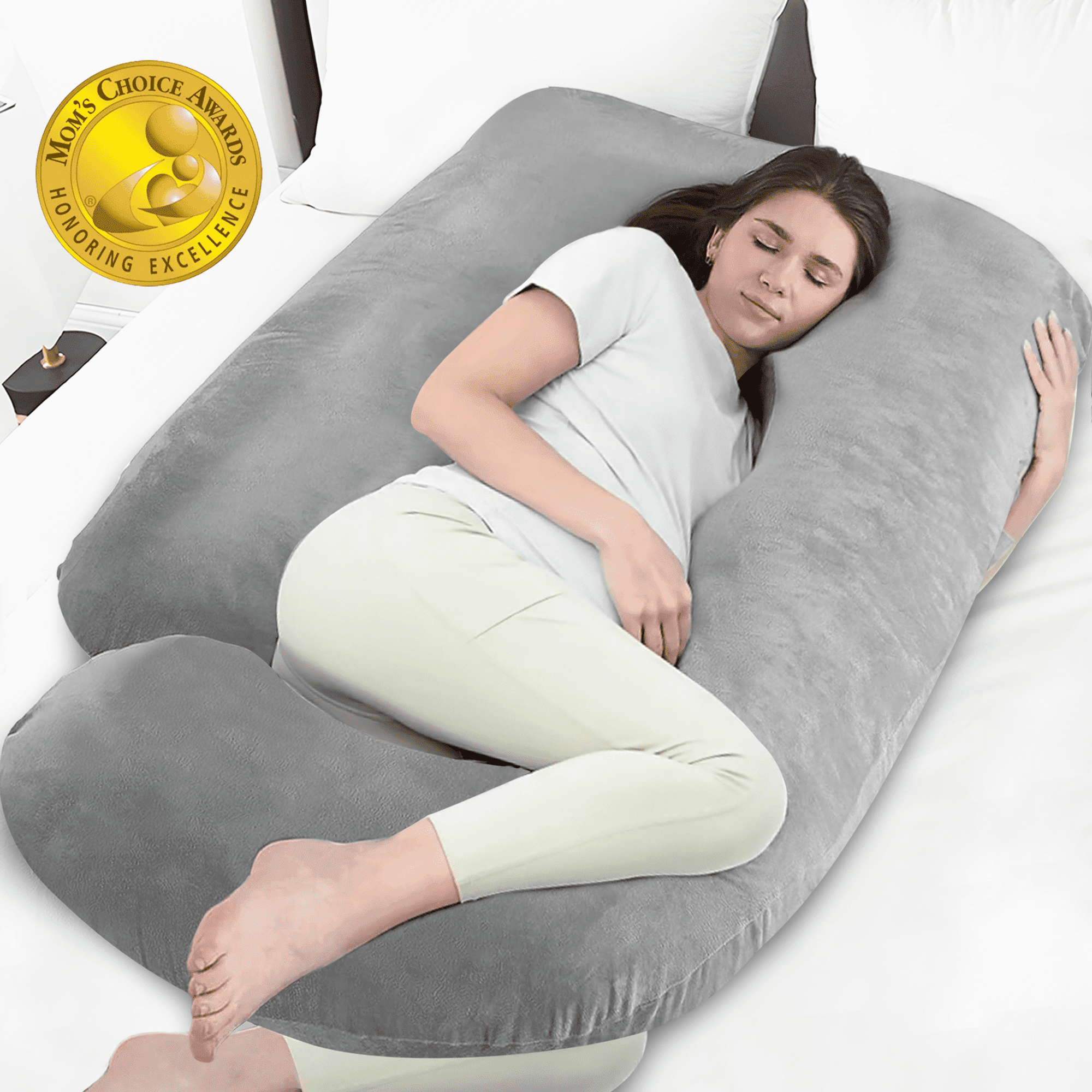 NFTIGB U Shaped Pregnancy Pillow, 70 Inch Full Body Maternity Support ...