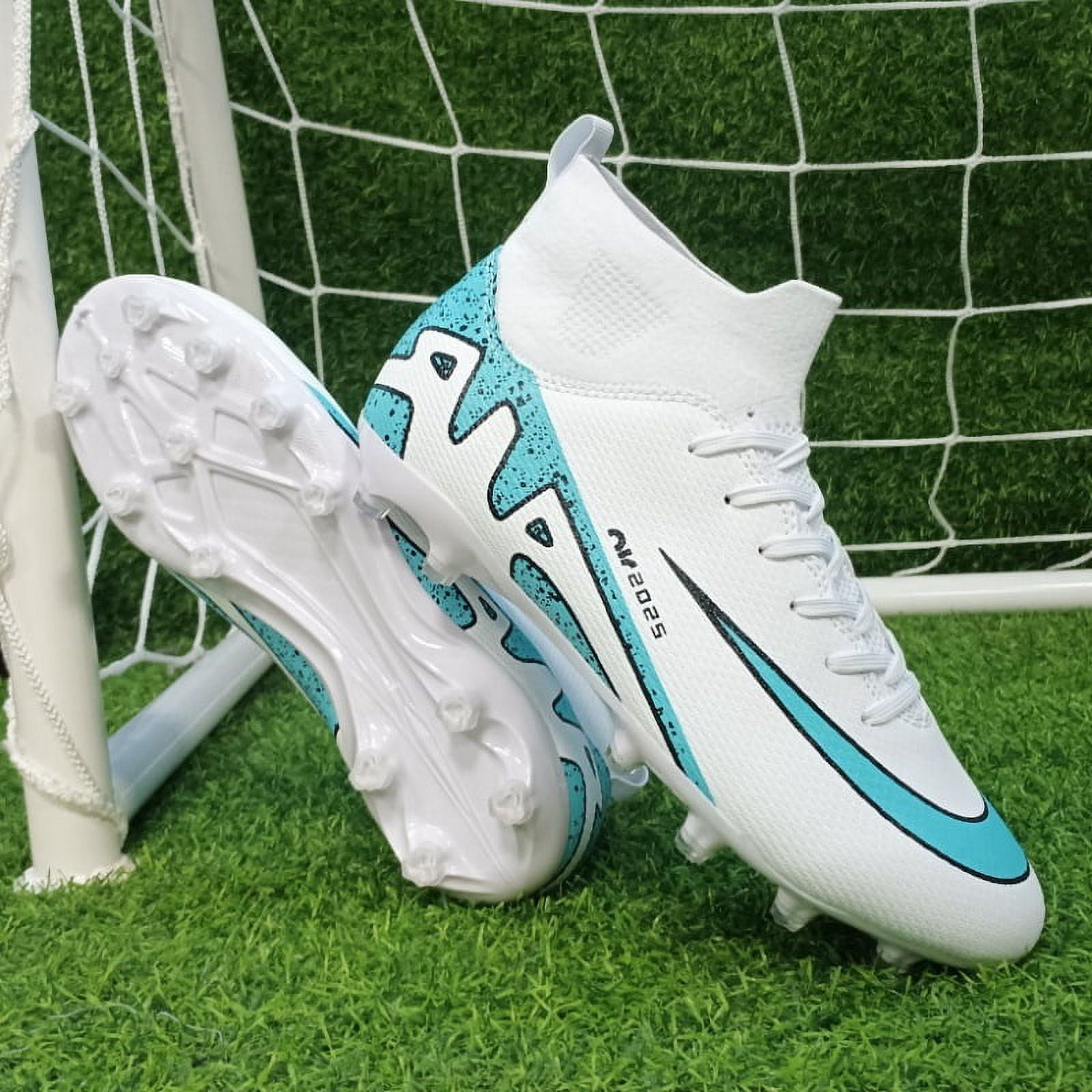 RURAN Kids Soccer Cleats Boys Girls Firm Ground Professional Athletic ...