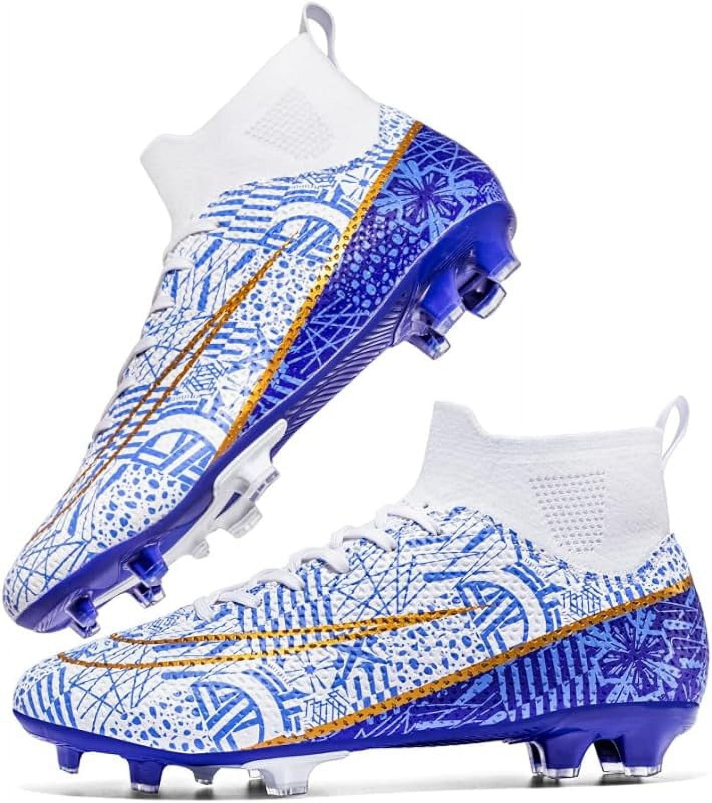 RURAN Men's Athletic Soccer Cleats High Top Outdoor Indoor Football ...