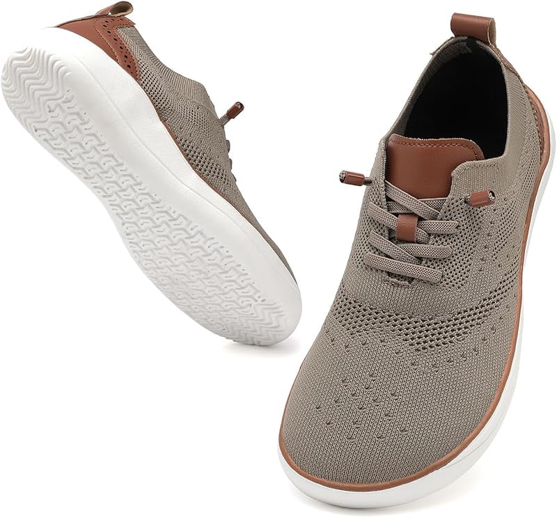 RURAN Men's Business Casual Shoes Wide Toe Box Barefoot Shoes Oxfords ...