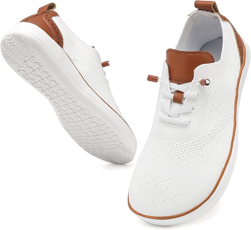 RURAN Men's Business Casual Shoes Wide Toe Box Barefoot Shoes Oxfords ...