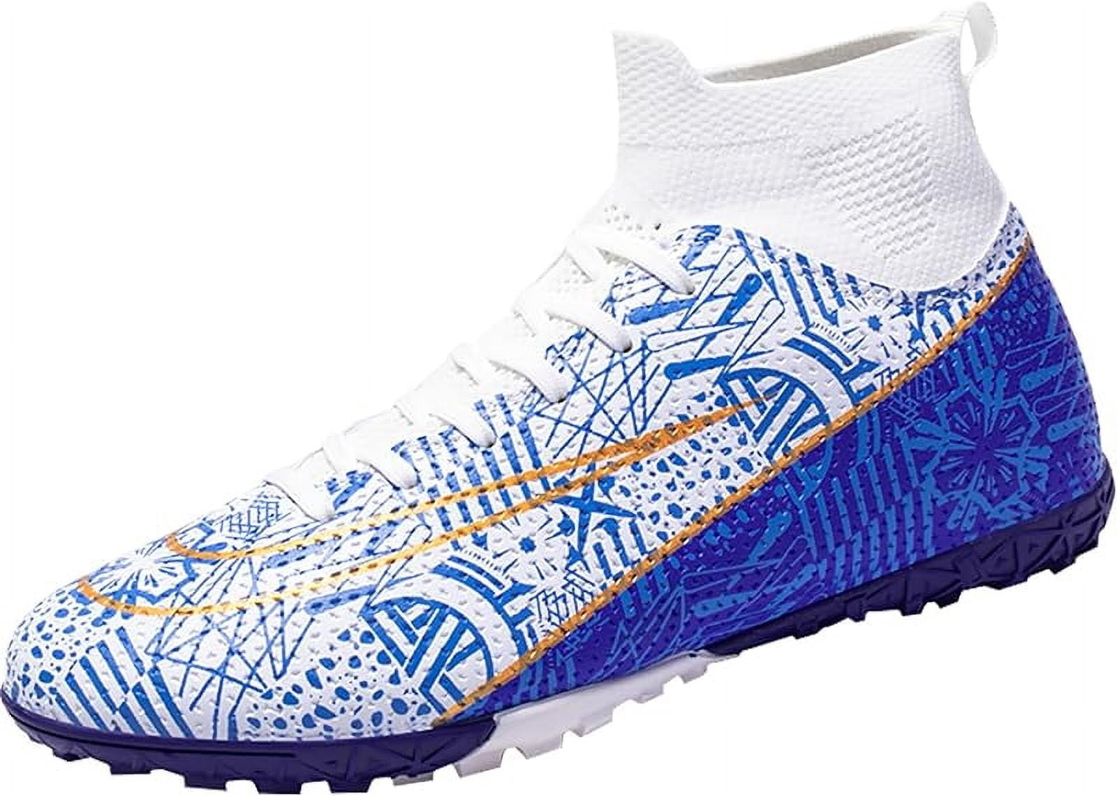 RURAN Men's Soccer Cleats Football Shoes with High-Tops Lace-Up Spikes ...