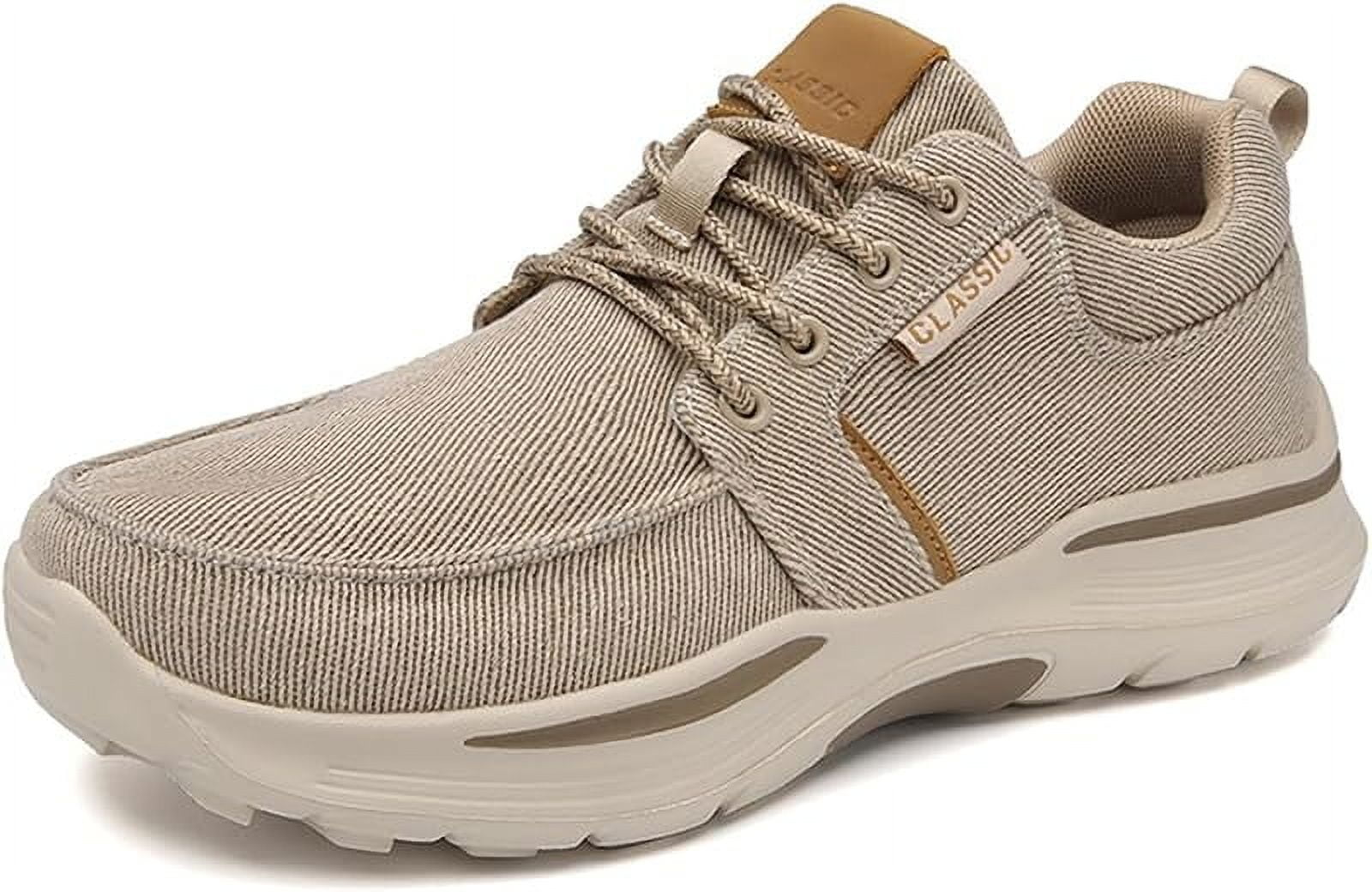 RURAN Mens Canvas Wide Width Walking Sneakers,Casual Non Slip ...