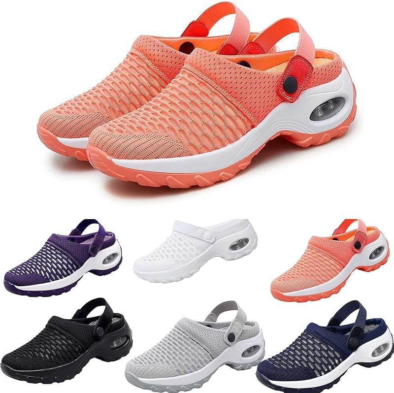 RURAN Orthopedic Clogs for Women, Air Cushion Support to Reduce Back ...