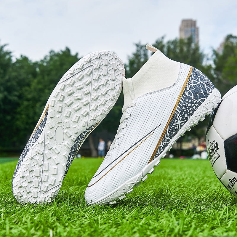 RURAN Soccer Cleats Outdoor for Boys Training: High Top Football Cleats ...