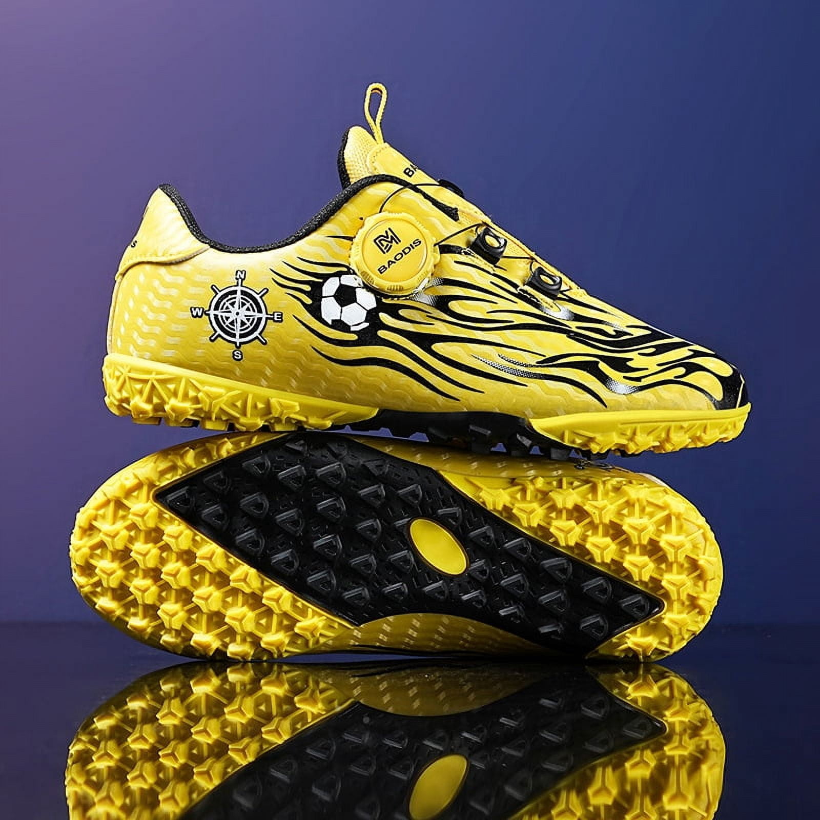 RURAN Unisex-Child Soccer Cleats Lightweight Training Football Shoes ...