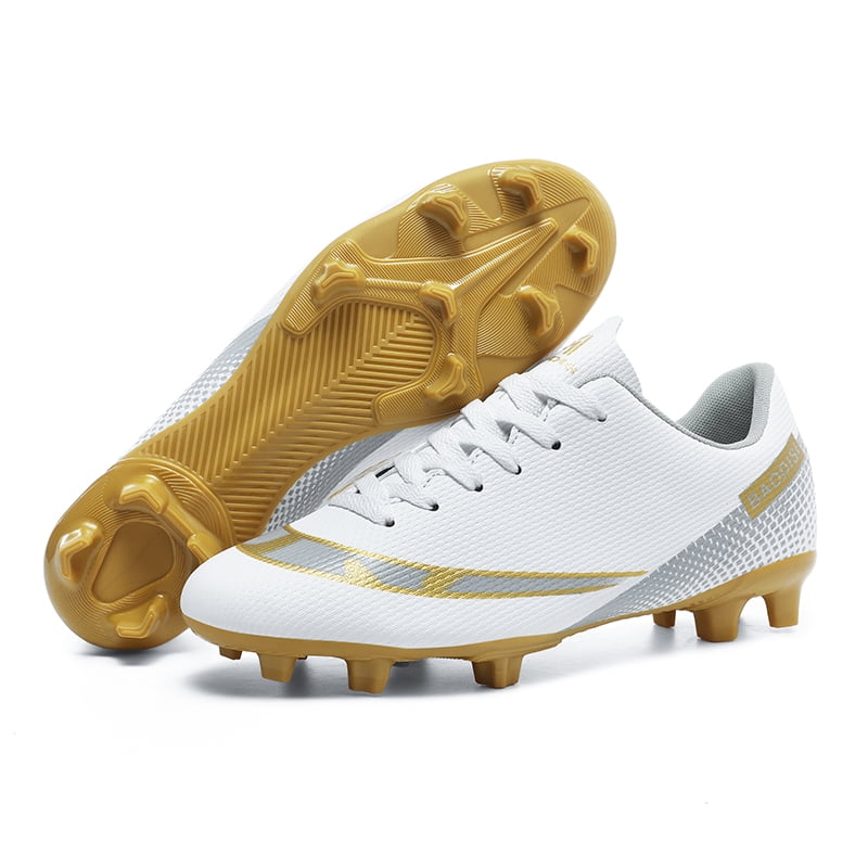 RURAN Unisex Leather Soccer Cleats with Lace-Up for Training Firm ...