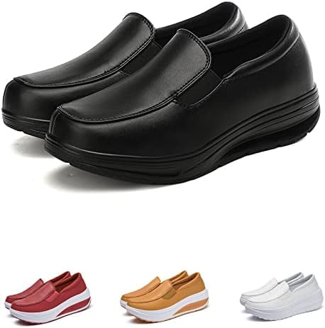 RURAN Women's Platform Wedge Casual Moccas,Arch Support Slip On ...
