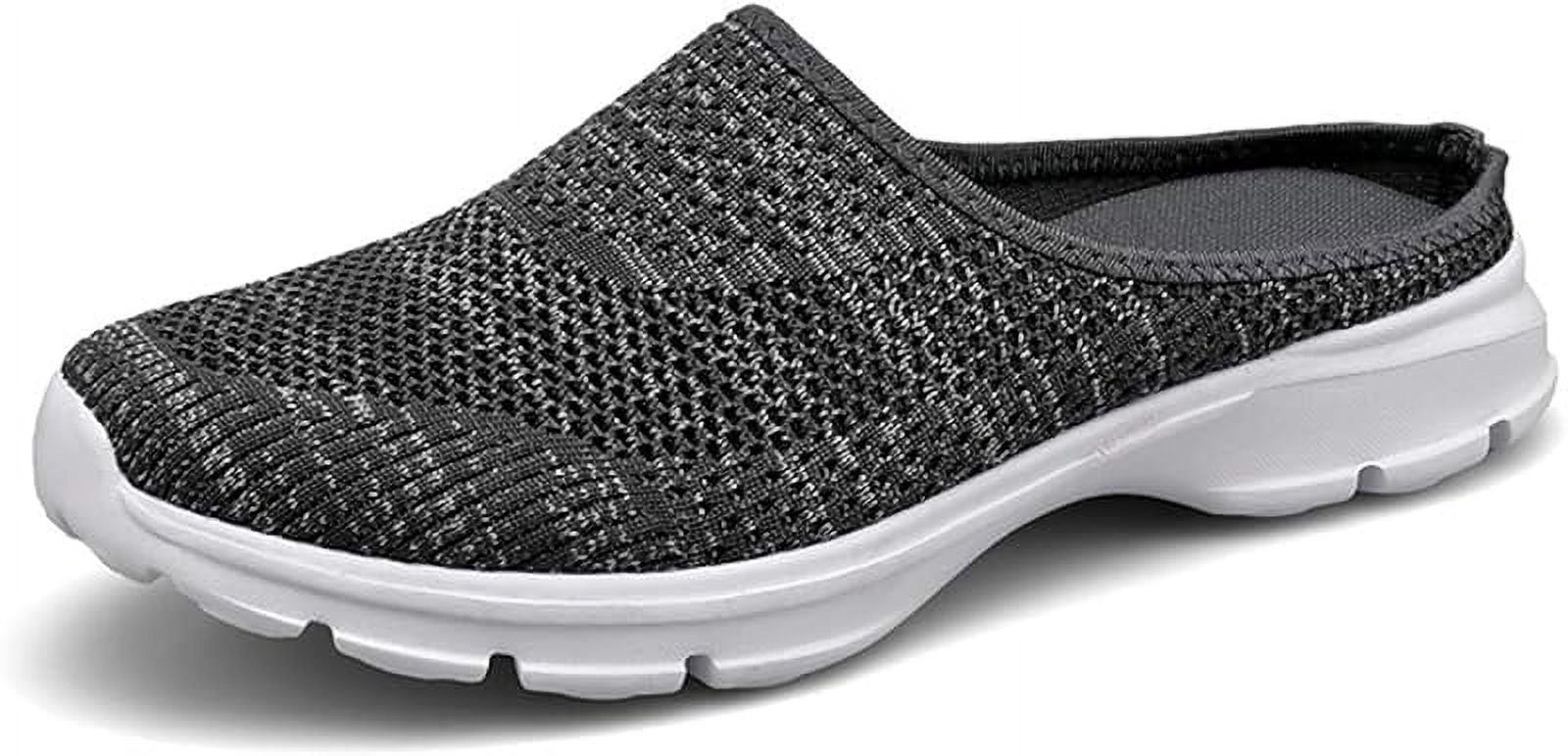 RURAN Womens Breathable Mesh Walking Mules Sneakers Open Back Slip On ...