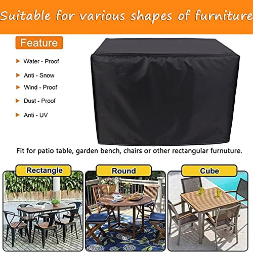 RURGLY 50"x50"x26" Outdoor Garden Furniture Covers, Furniture Cover ...