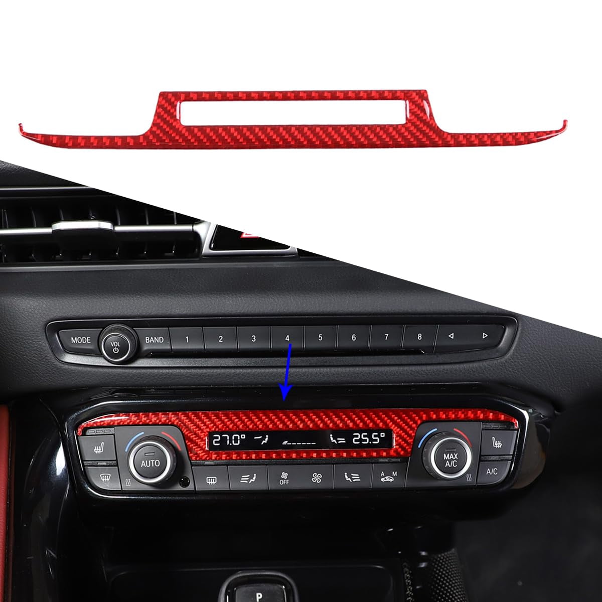 RURZTDAKM Car Air Conditioning Switch Panel Protector Trim,Real Soft ...
