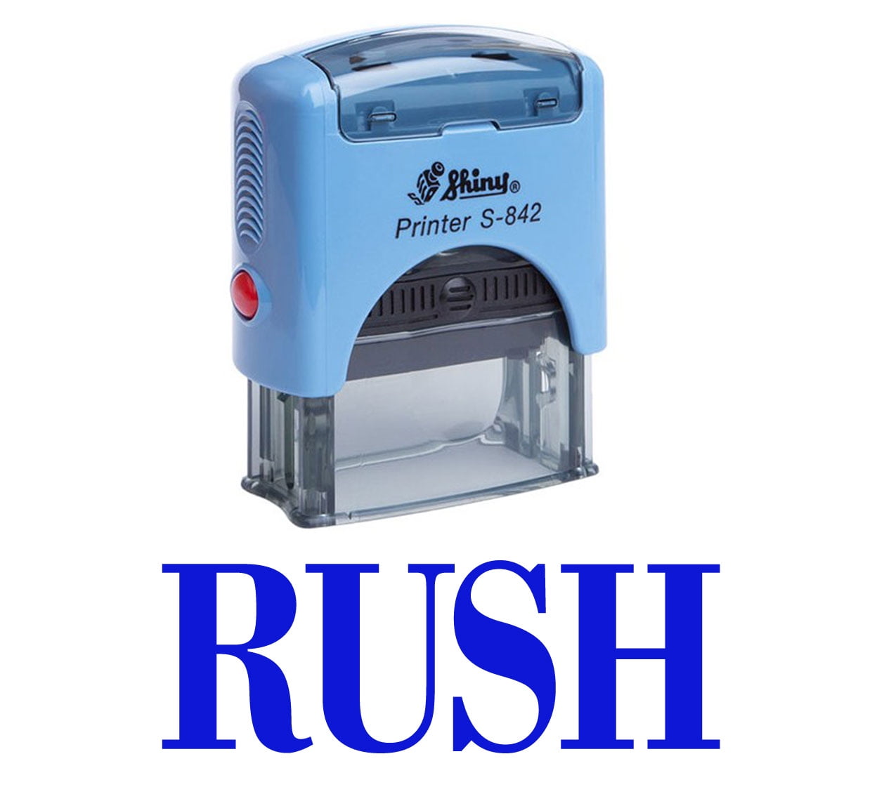 RUSH Self Inking Rubber Stamp Office Stationary Custom Shiny Stamp ...