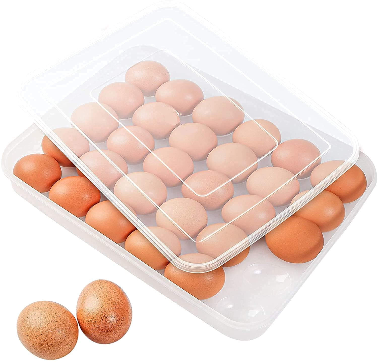 RUSHIL WERE 24 Grid Egg Storage Container Plastic Egg Containers for ...