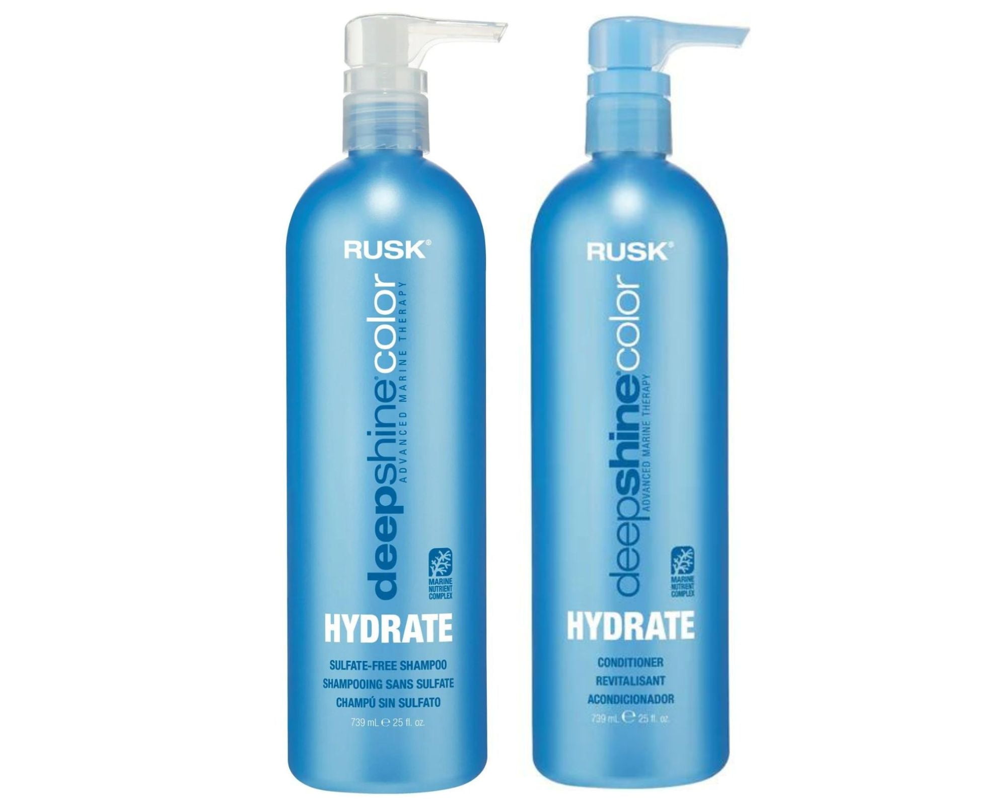 RUSK Deepshine Color Hydrate Sulfate-Free Shampoo and Conditioner 25 oz ...