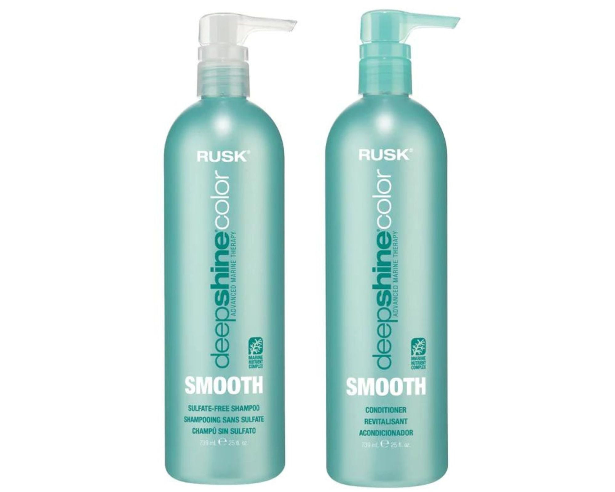 Rusk Deepshine Color Smooth Conditioner and Shampoo Combo, 25oz, UV ...