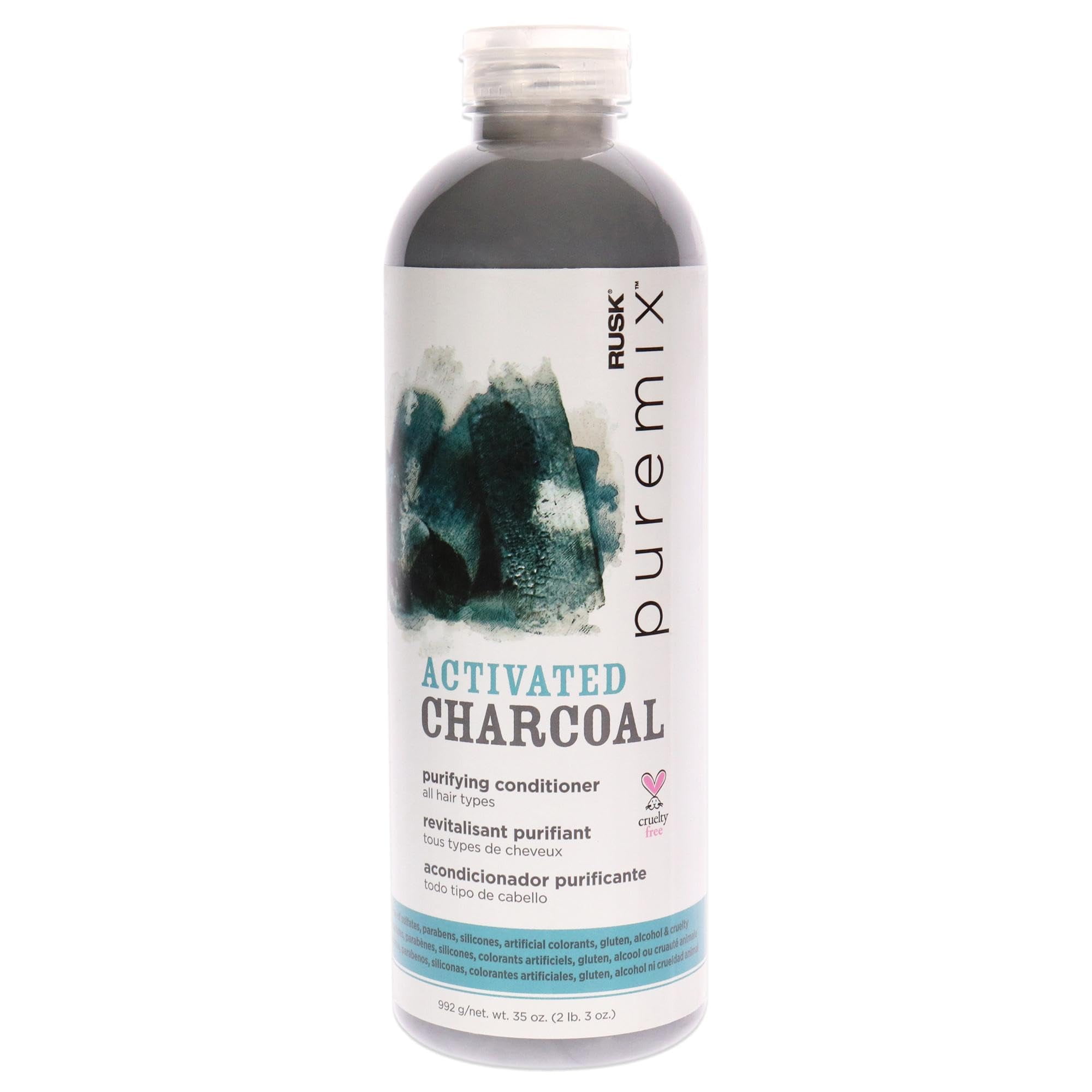 RUSK Puremix Activated Charcoal Purifying Conditioner, Cleanses and ...