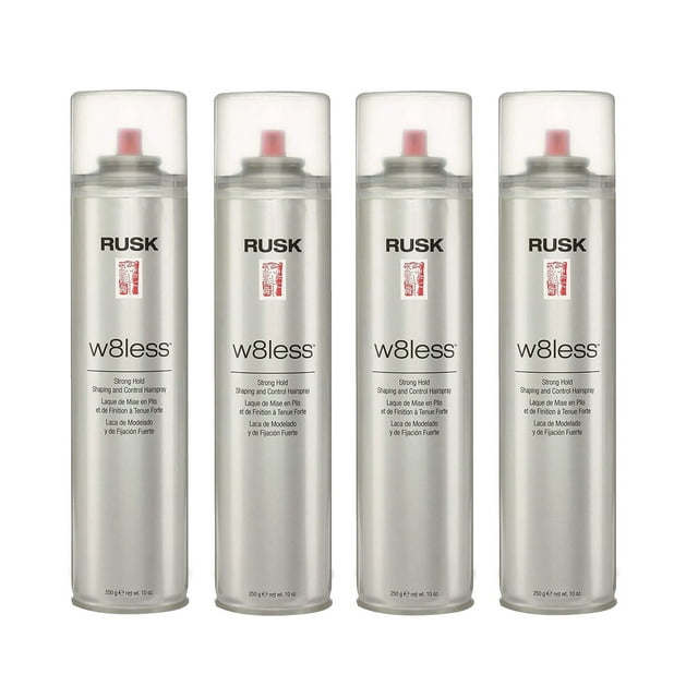 RUSK W8Less Hairspray, Strong Hold, Shaping and Control, 10oz Pack of 4 ...