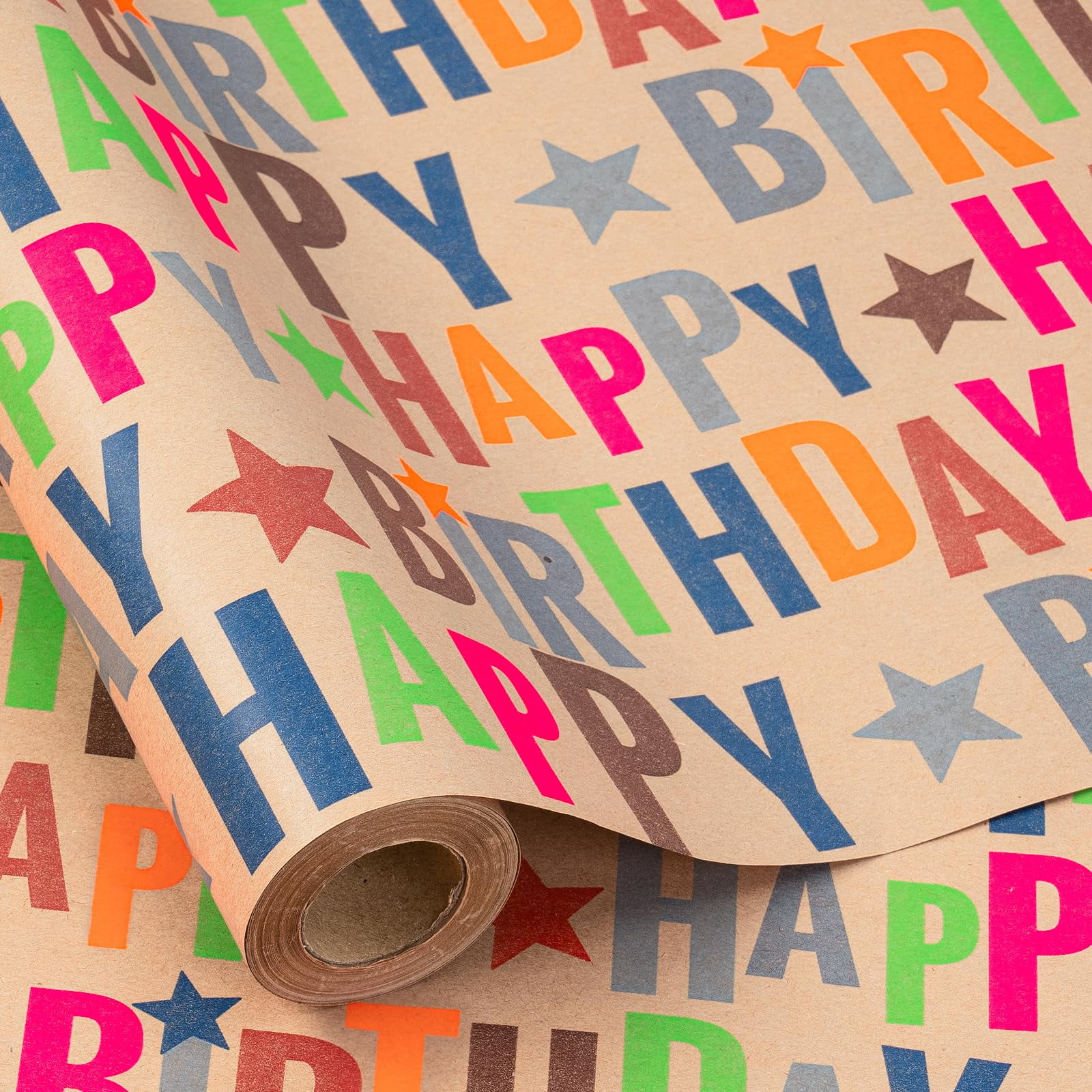 RUSPEPA Birthday Wrapping AJH3 Paper Roll for Boys Girls, Mini Roll ...