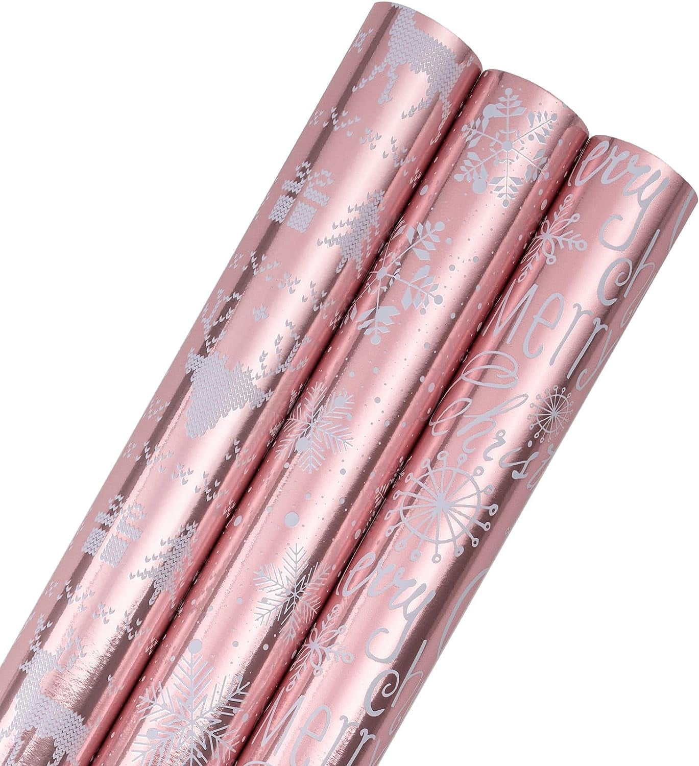 RUSPEPA Christmas Wrapping Paper Rolls - 17 inches x 10 feet per Roll ...