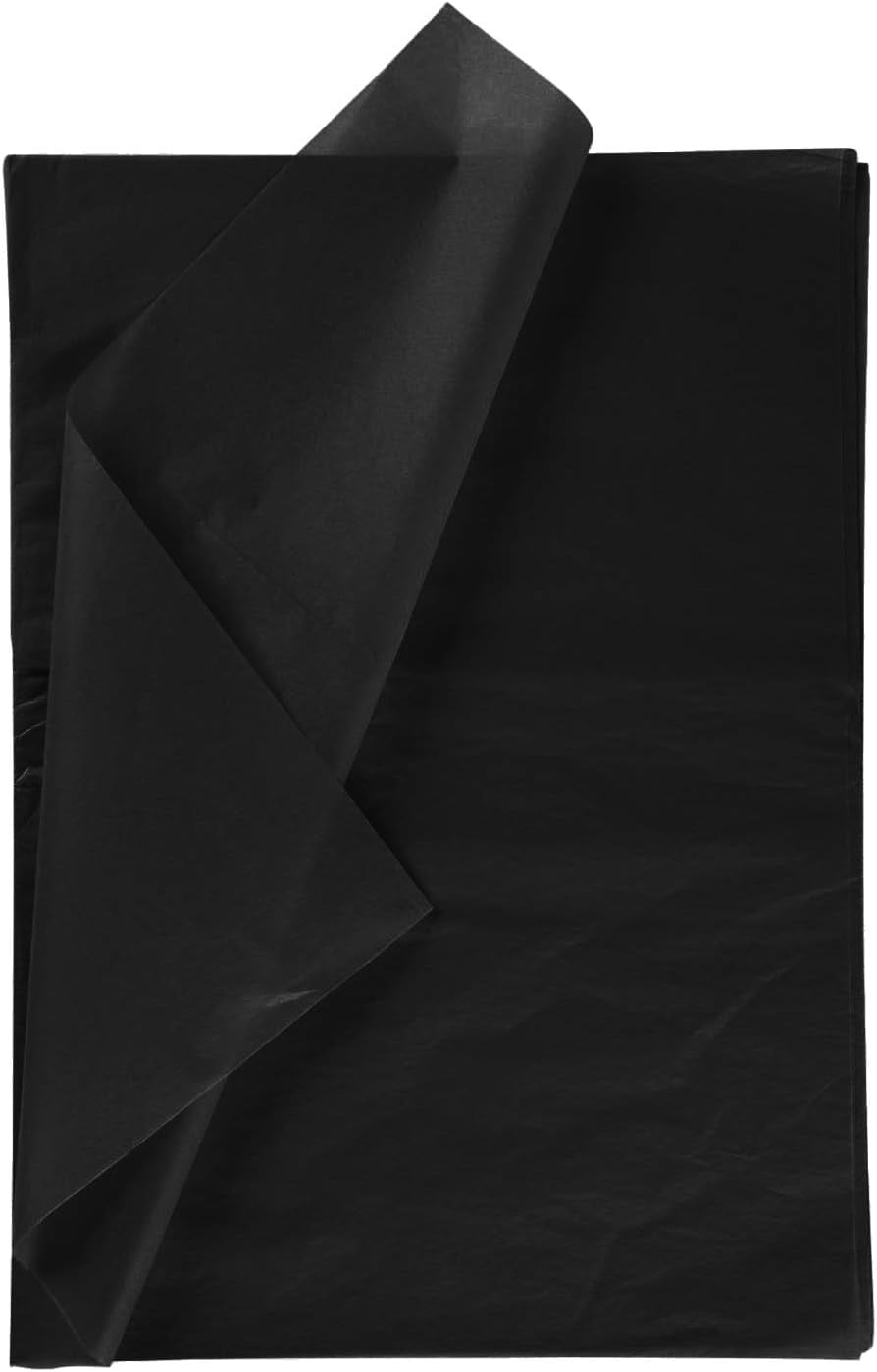 RUSPEPA Gift Wrapping Tissue Paper - Black Tissue Paper for Gift Wrap ...