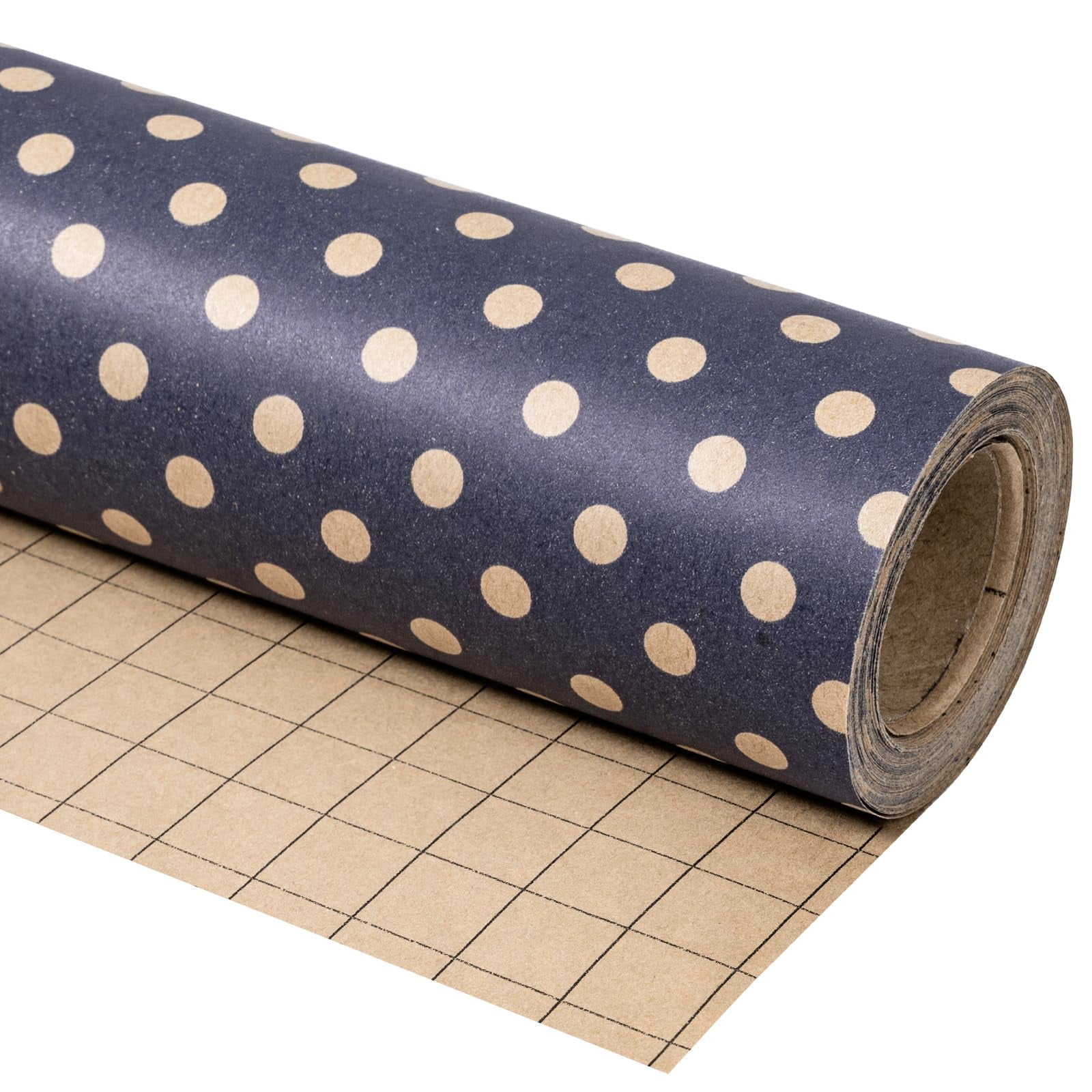RUSPEPA Kraft Wrapping Paper RRF12 Roll - Mini Roll - Dots Design on ...