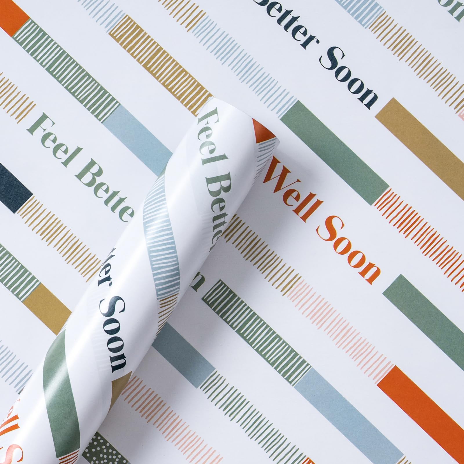 RUSPEPA Scented Wrapping Paper MMF7 - Mini Roll - Stripe and Text ...