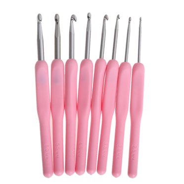 Hanmir 14Pc Aluminum Crochet Hooks Set for Arthritic Hands, Beginner ...