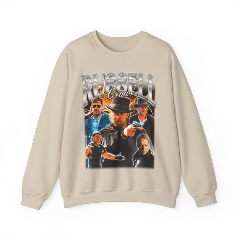 RUSSELL CROWE Sweatshirt, Russell Crowe Homage Sweatshirtter, Russell ...