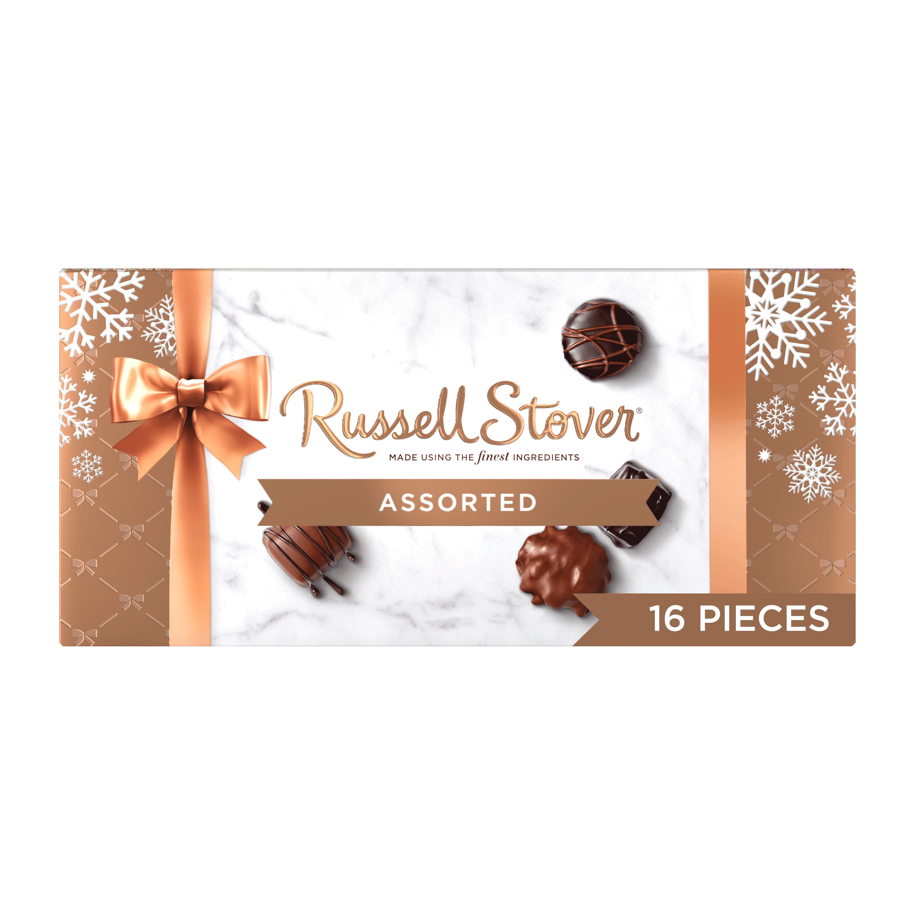 RUSSELL STOVER Christmas Assorted Milk & Dark Chocolate Gift Box, 9.4 ...