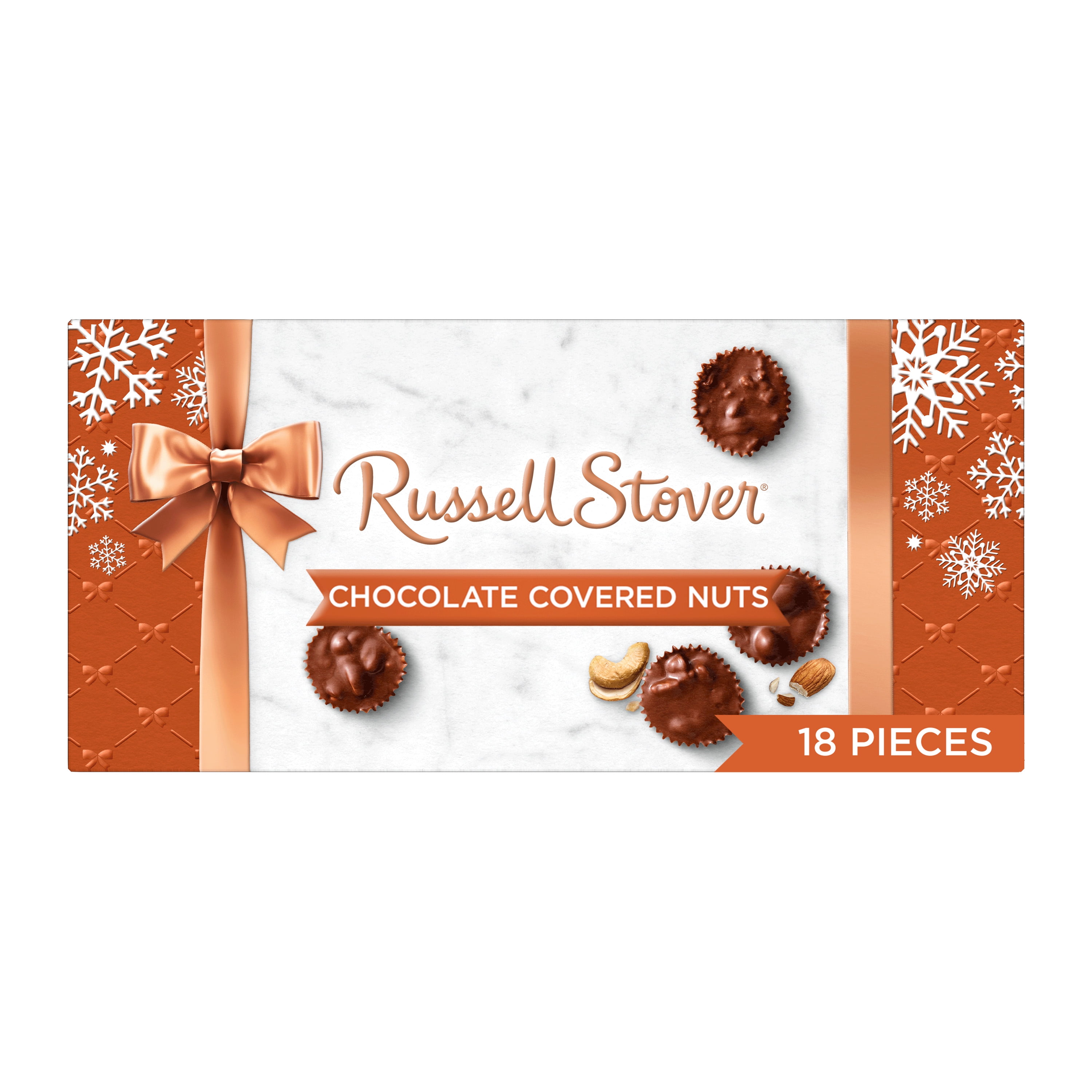 RUSSELL STOVER Christmas Chocolate Covered Nuts Assortment in Milk ...