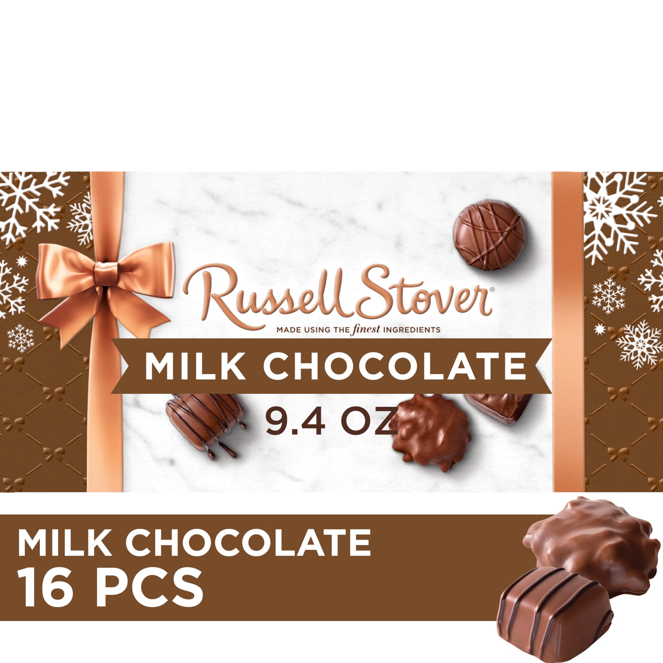 RUSSELL STOVER Christmas Milk Chocolate Assortment Gift Box, 9.4 oz ...
