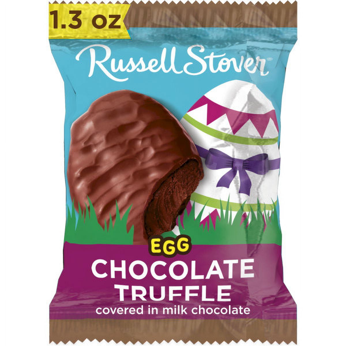 RUSSELL STOVER Easter Candy - Milk Chocolate Truffle Easter Egg, 1.3 oz ...