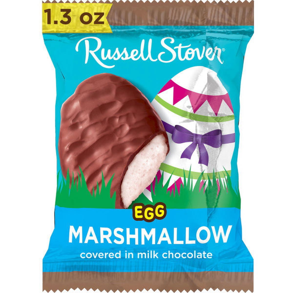 RUSSELL STOVER Easter Marshmallow Milk Chocolate Easter Egg, 1.3 oz ...