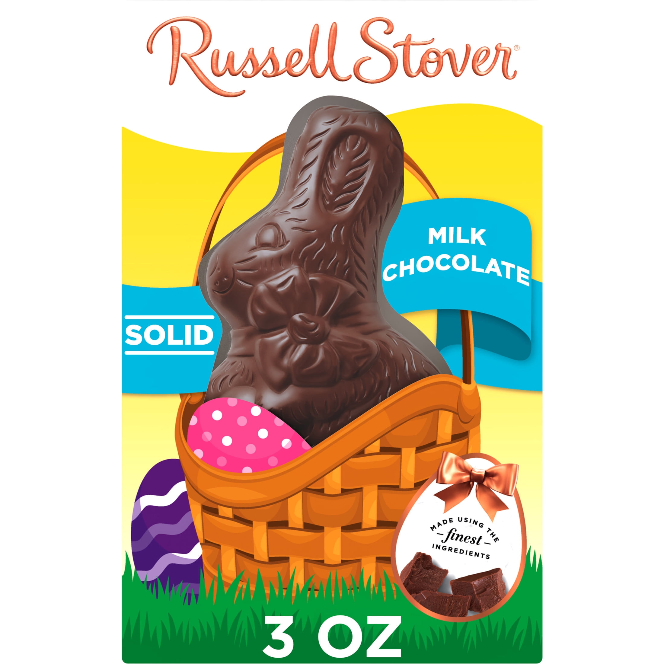RUSSELL STOVER Milk Chocolate Solid Easter Bunny Rabbit, 3 oz ...