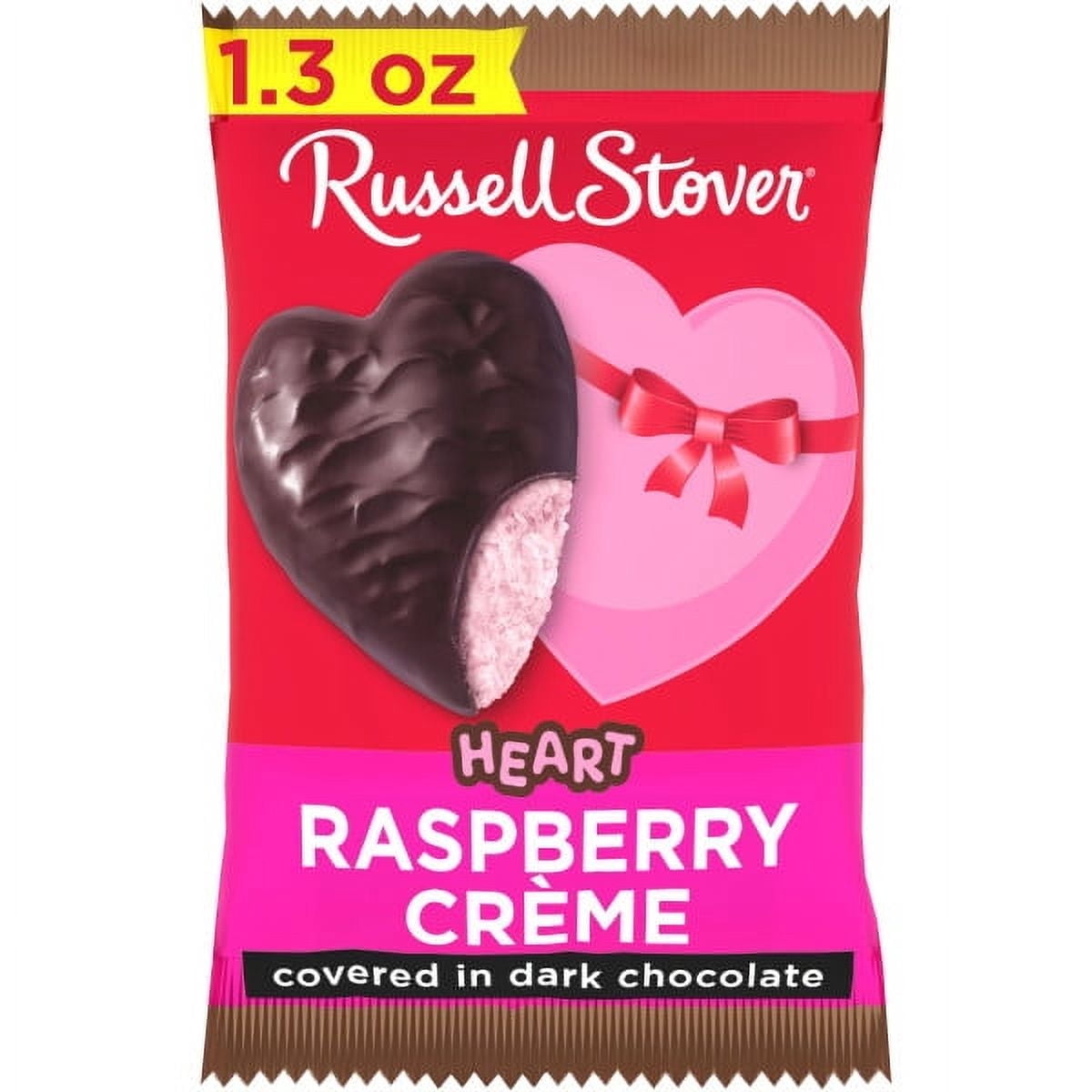 RUSSELL STOVER Valentine's Day Dark Chocolate Raspberry Crème Heart, 1. ...