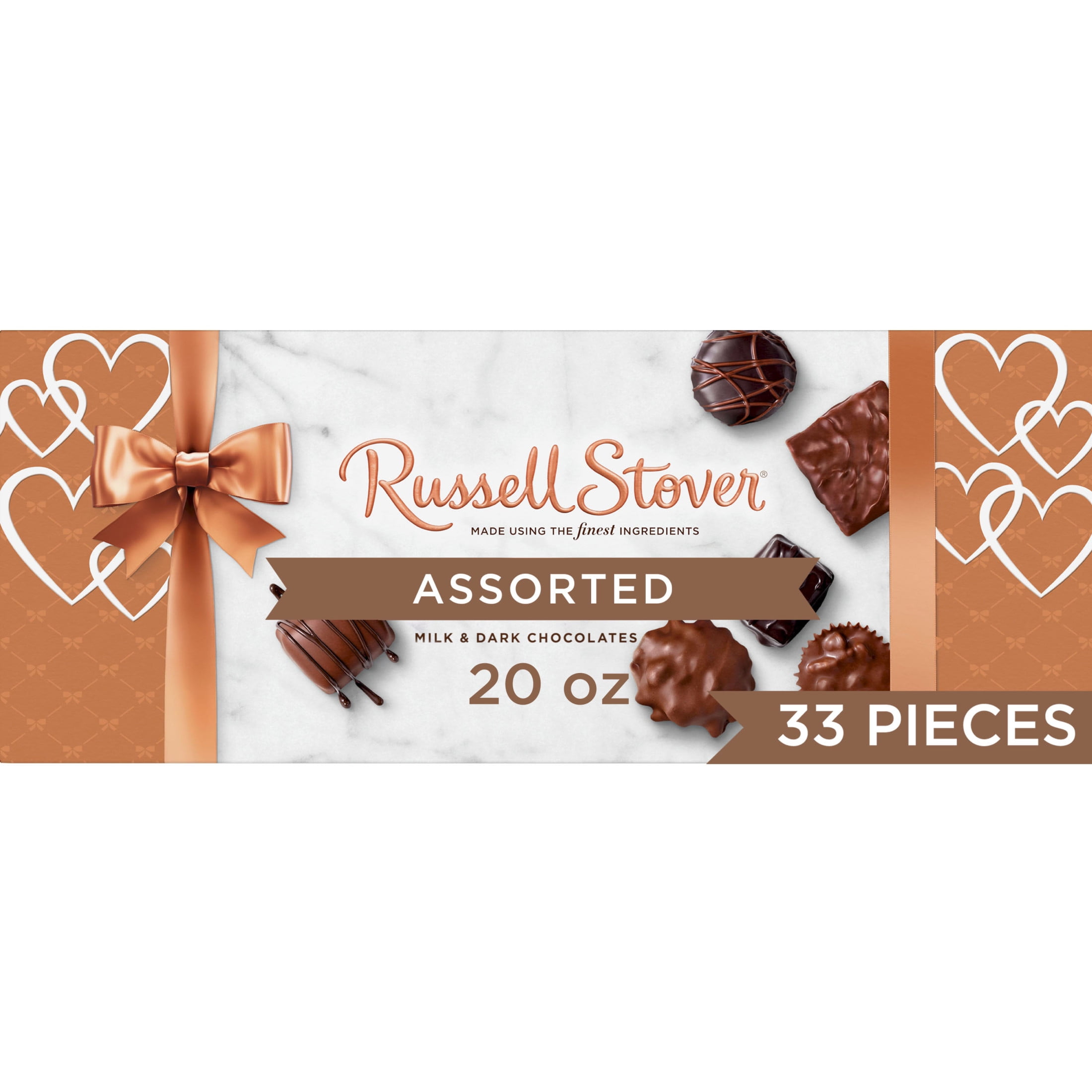Russell Stover Valentine's Day Assorted Milk and Dark Chocolate Gift ...