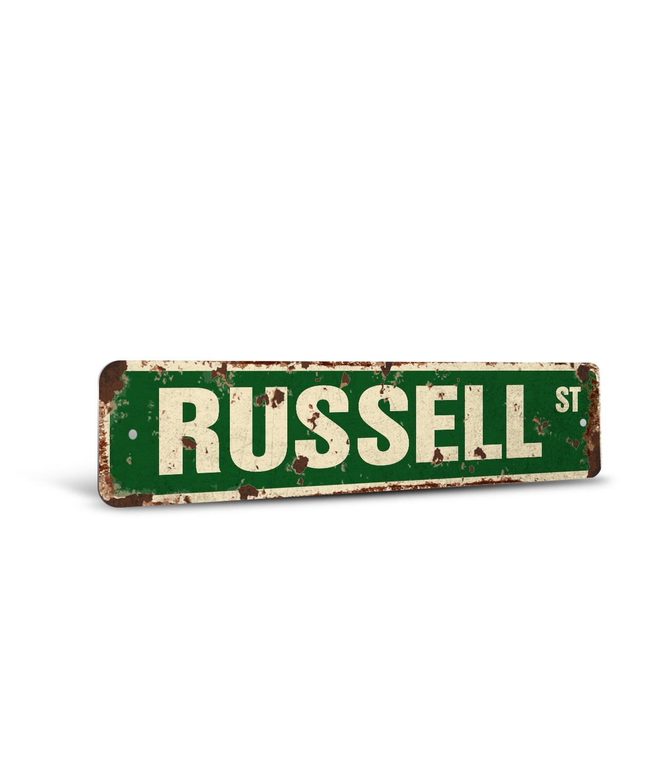 RUSSELL Vintage Style Rustic Street Sign – Childrens Name Room Sign ...