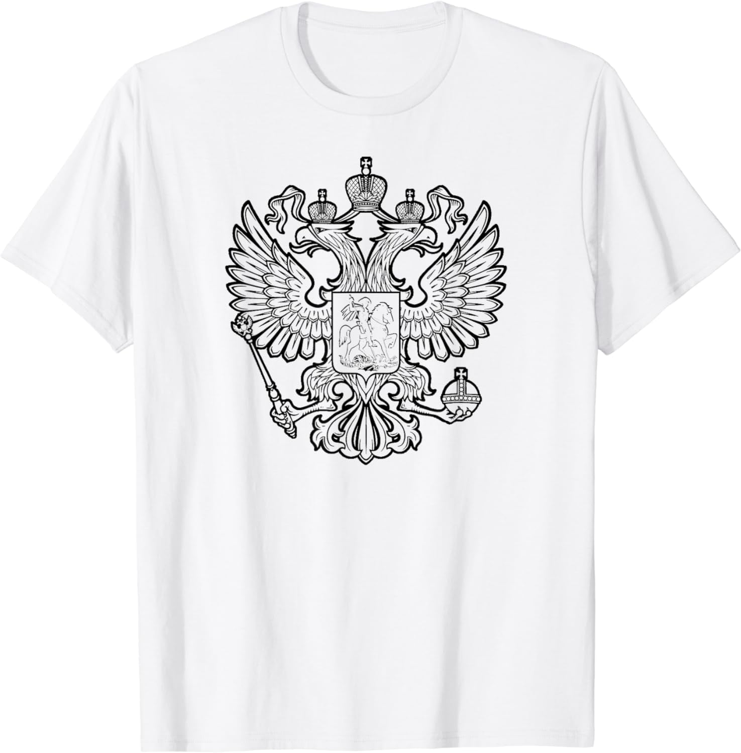 RUSSIAN Eagle Vintage | White RUSSIA T-Shirt - Walmart.com