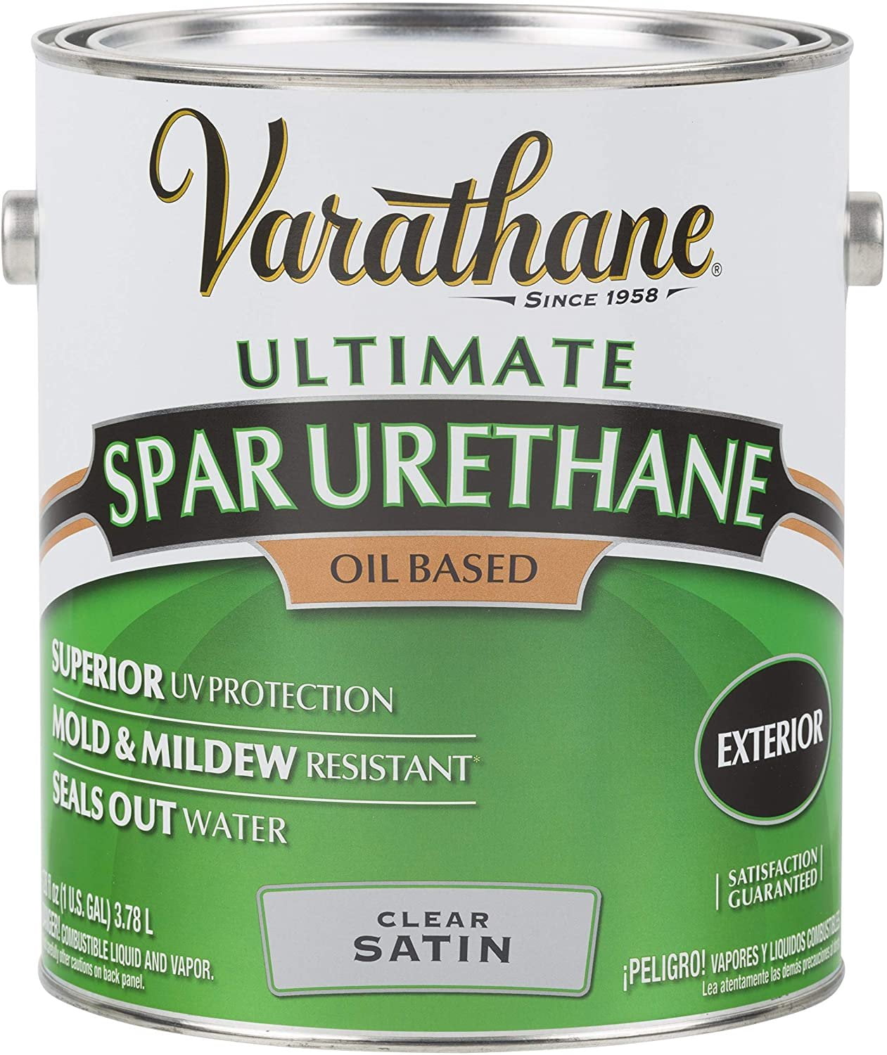RUST-OLEUM 242182 Varathane Gallon Clear Satin Exterior Oil Based ...