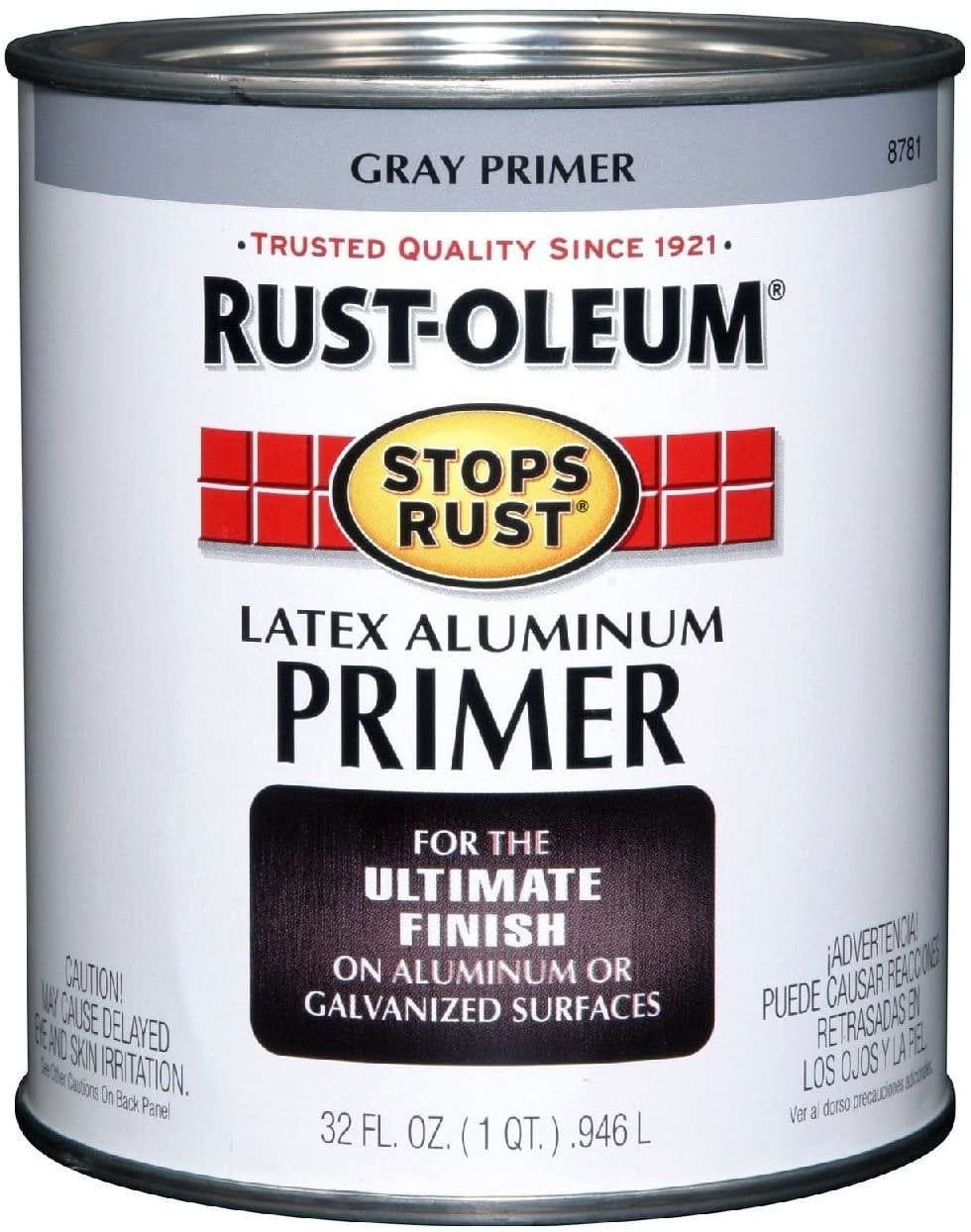 RUST-OLEUM 8781502 Gray Alum Primer 1 Qt. - Walmart.com