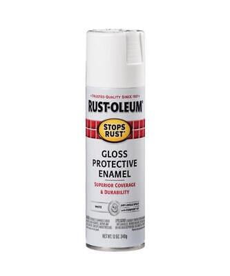 RUST-OLEUM CORP Rust-Oleum Stops Rust Gloss White Spray Paint 12 oz ...